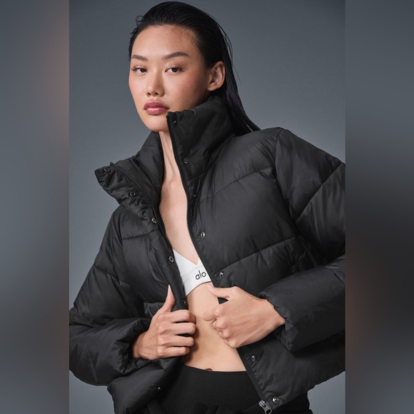 ALO Yoga | Jackets & Coats | Alo Yoga Gold Rush Puffer Jacket In Black ...